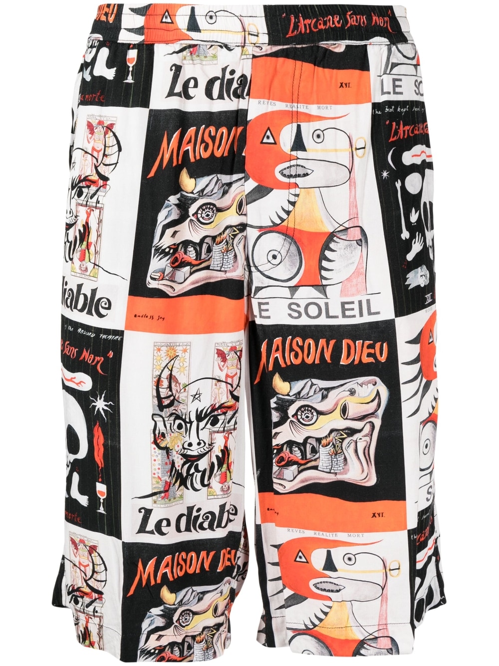 ENDLESS JOY Endless Joy Graphic-Print Bermuda Shorts