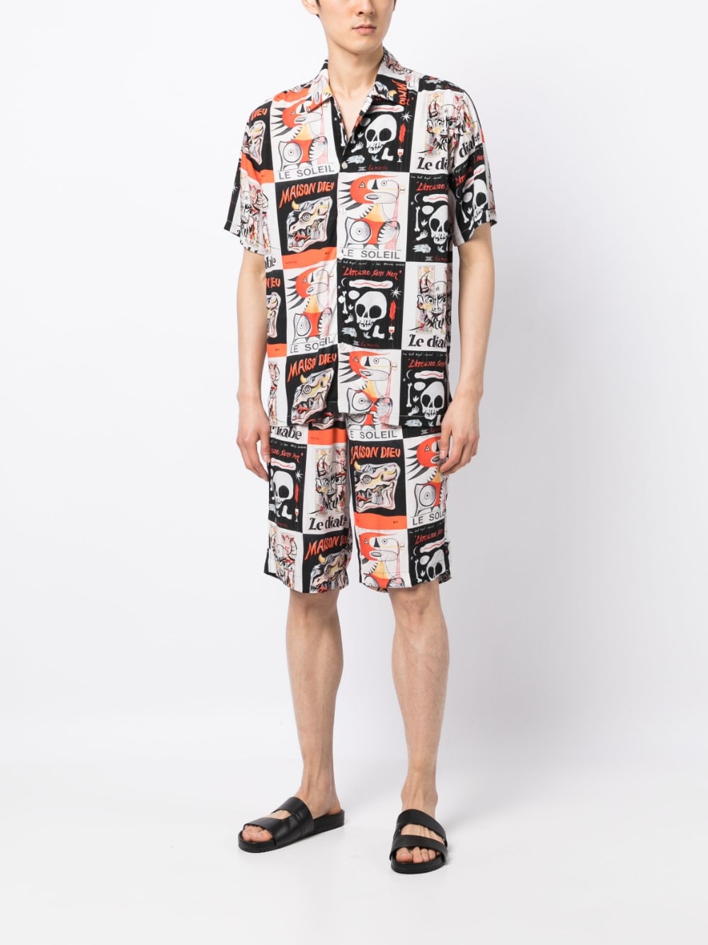 ENDLESS JOY Endless Joy Graphic-Print Bermuda Shorts