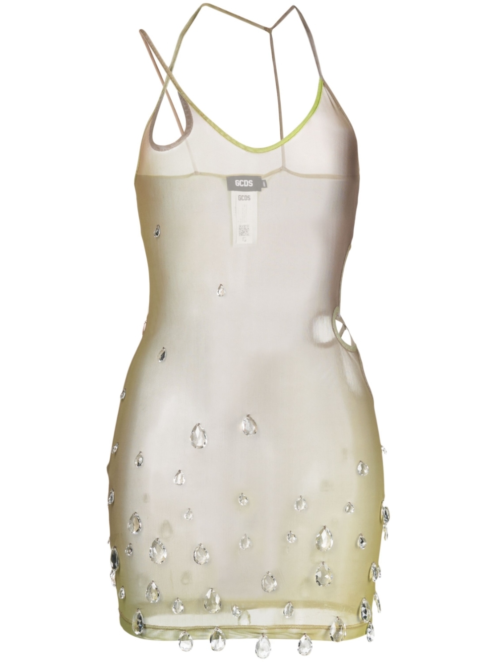 Gcds Sita Crystal-Drop Mini Dress In Green - 50% Off | Editorialist