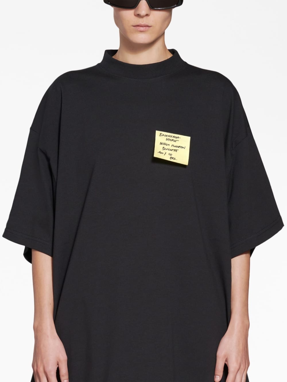 Balenciaga Sticky Note T-shirt　post It Balenciaga Sticky Note T-Shirt - Black | Editorialist