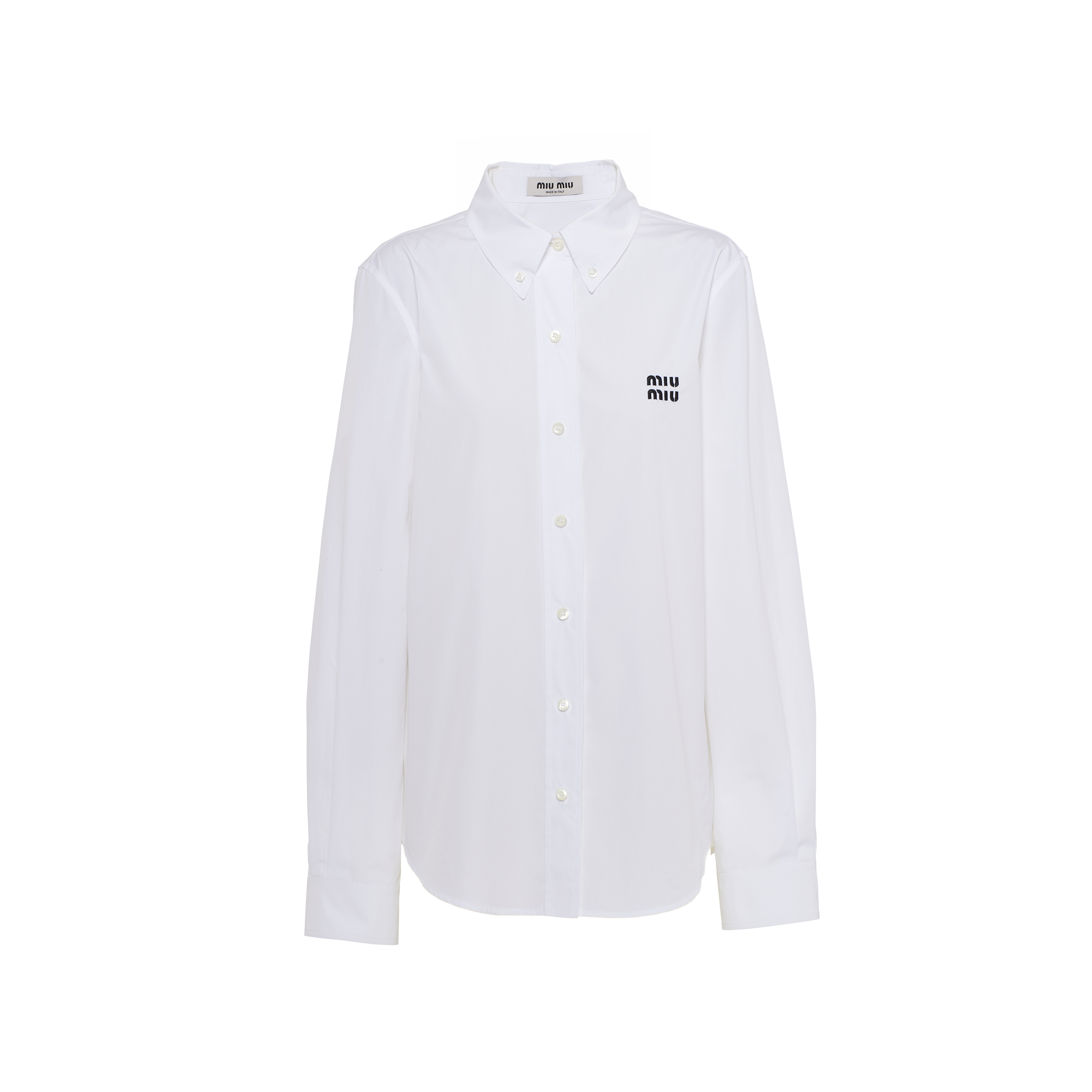 Miu Miu Poplin Shirt - White | Editorialist