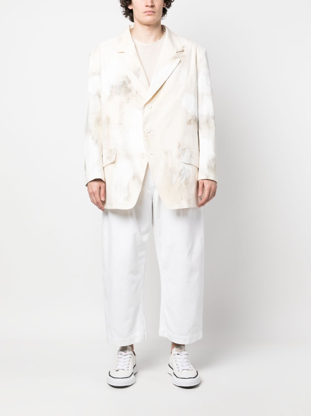 YOHJI YAMAMOTO Yohji Yamamoto abstract-print jacket