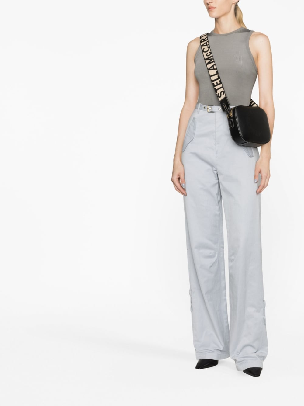 STELLA MCCARTNEY Stella McCartney Logo Grainy Alter Mat Mini Camera Bag
