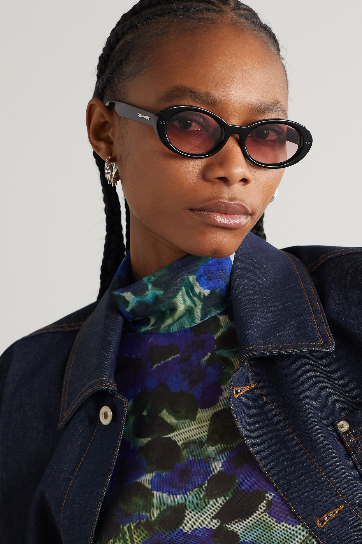 Lexxola Ida Oval-Frame Acetate Sunglasses In Pink - 50% Off 