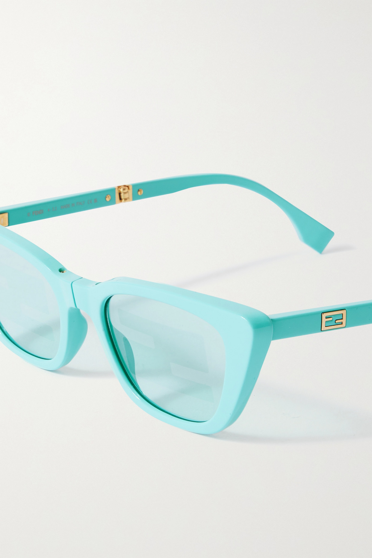 Fendi Baguette Cat-Eye Acetate Sunglasses - Blue | Editorialist