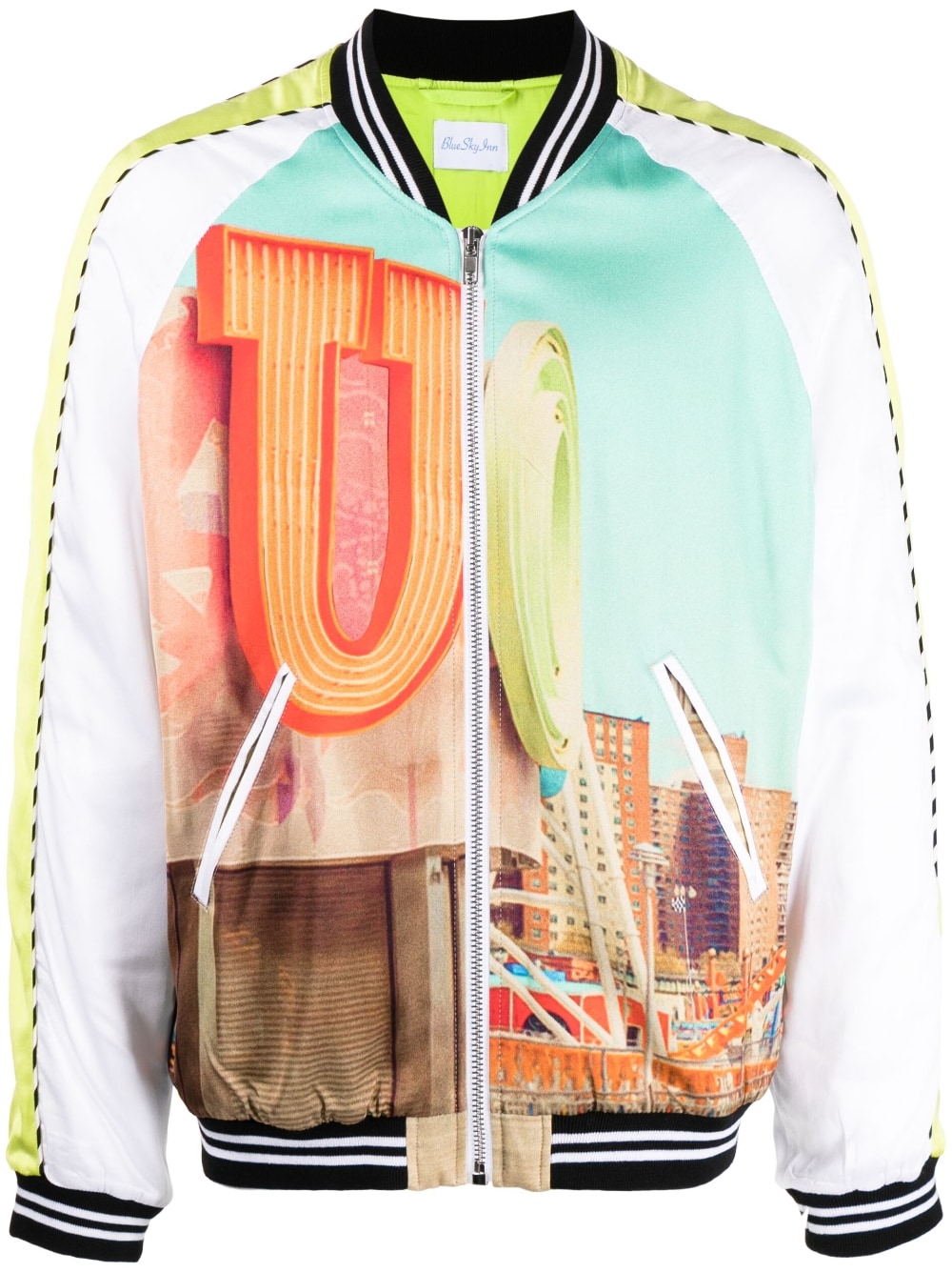 BLUE SKY INN BLUE SKY INN Graphic-Print Bomber Jacket