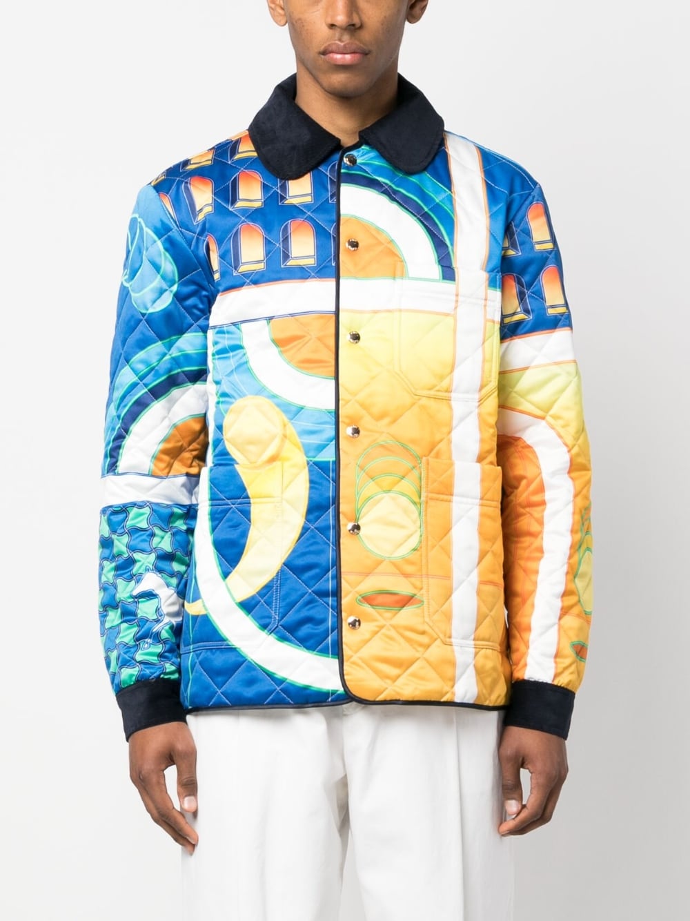 CASABLANCA Casablanca Paysage-Print Quilted Jacket