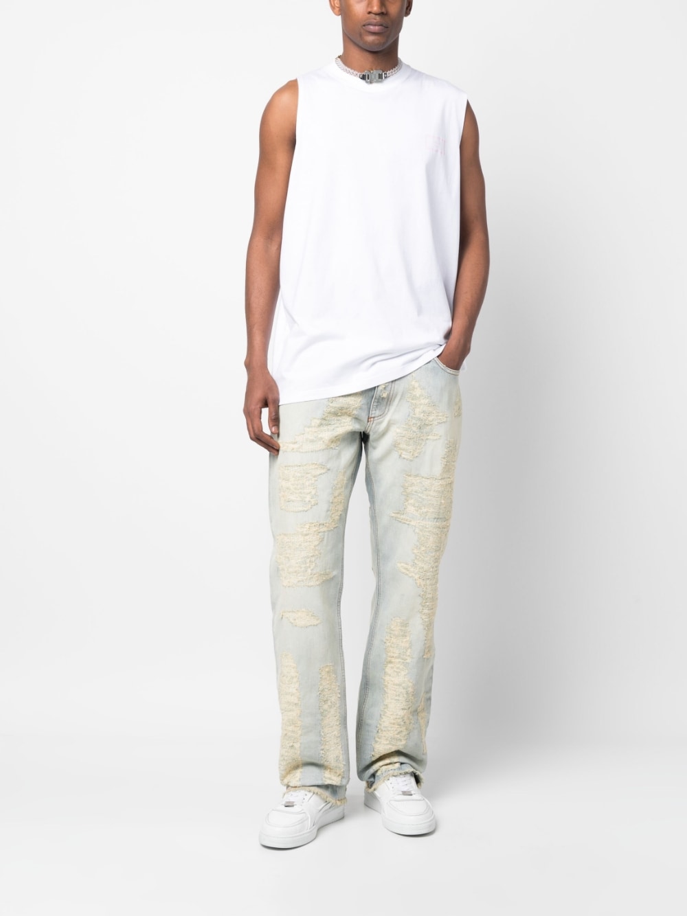 1017 ALYX 9SM 1017 ALYX 9SM Ripped Straight-Leg Jeans