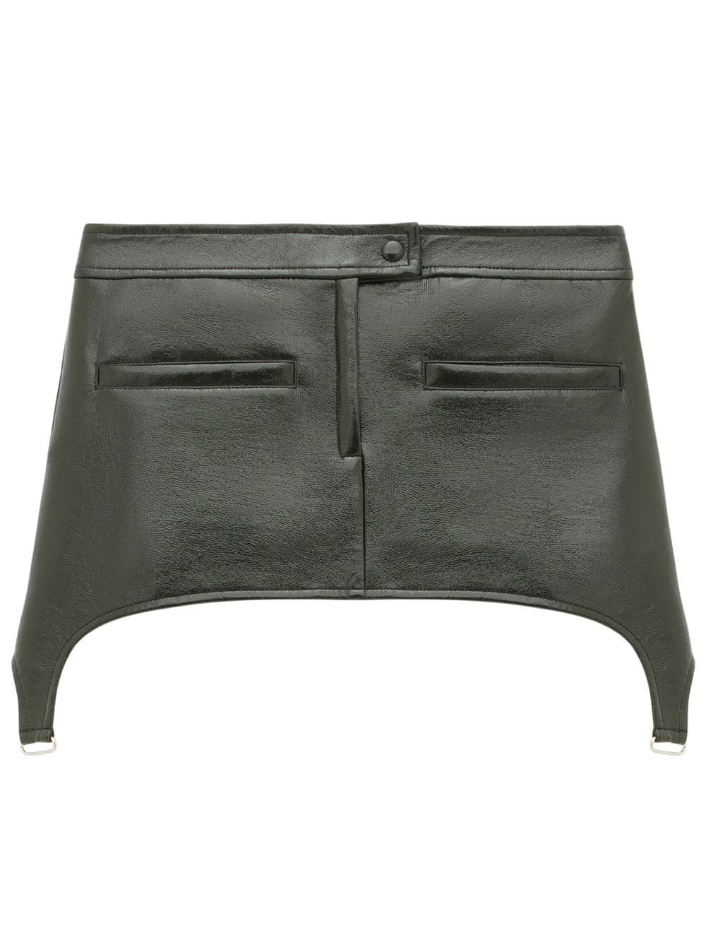 COURREGES Courrèges Bretelles Vinyl Mini Skirt