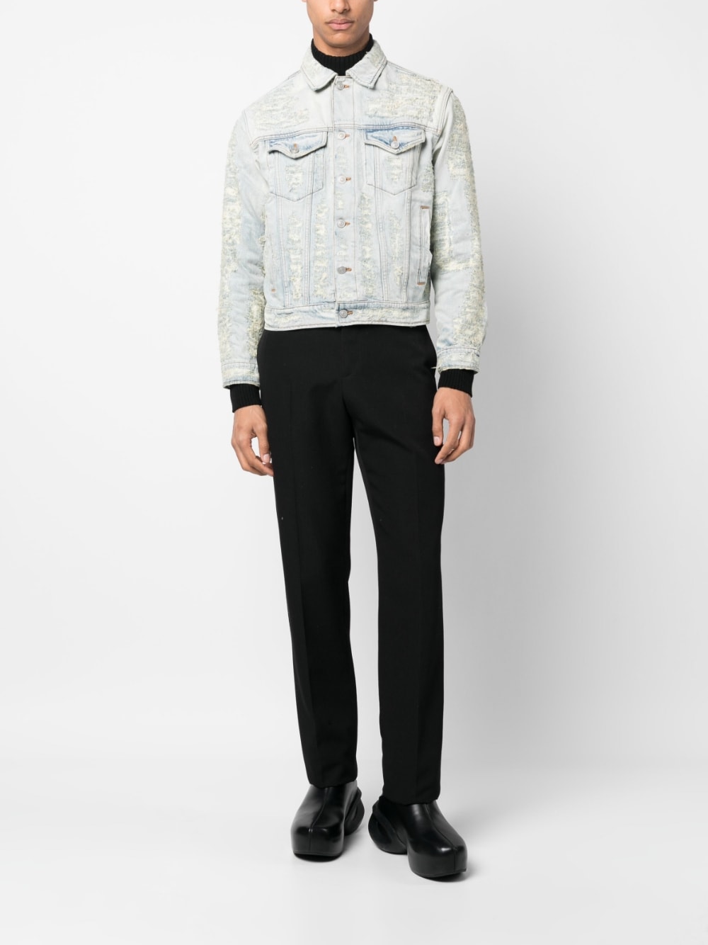 1017 ALYX 9SM 1017 ALYX 9SM Distressed Denim Trucker Jacket