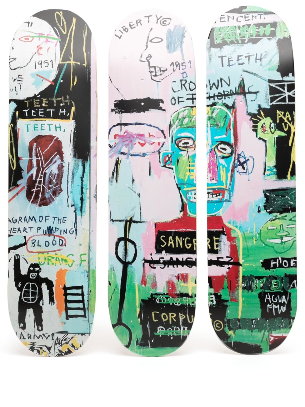 THE SKATEROOM X Jean-michel Basquiat In Italian Skate Decks - Neutrals | Editorialist