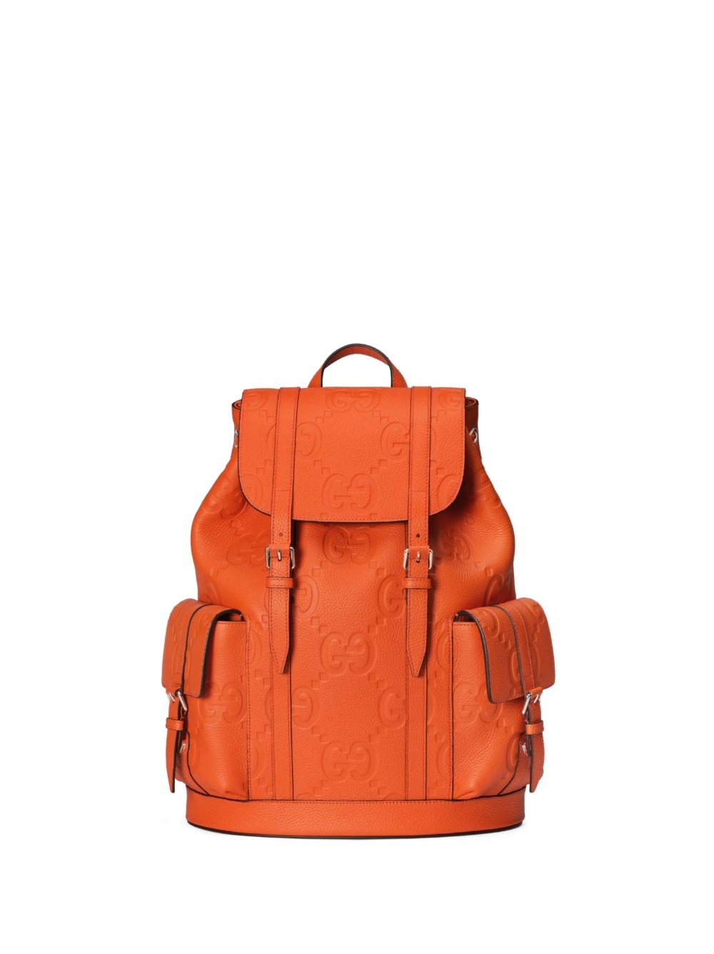Gucci Gg Jumbo Leather Backpack - Orange | Editorialist