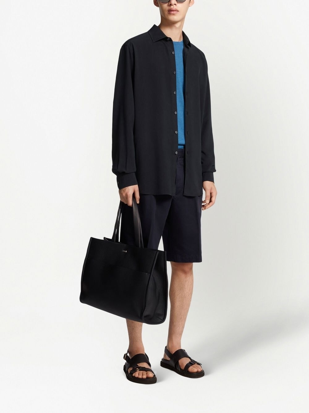 ZEGNA Cotton-Linen Chino Shorts