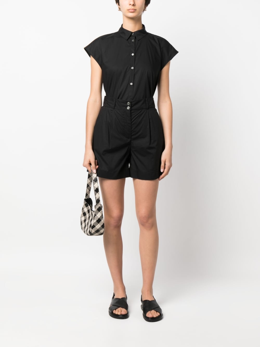 WOOLRICH Cap-Sleeves Cotton Shirt