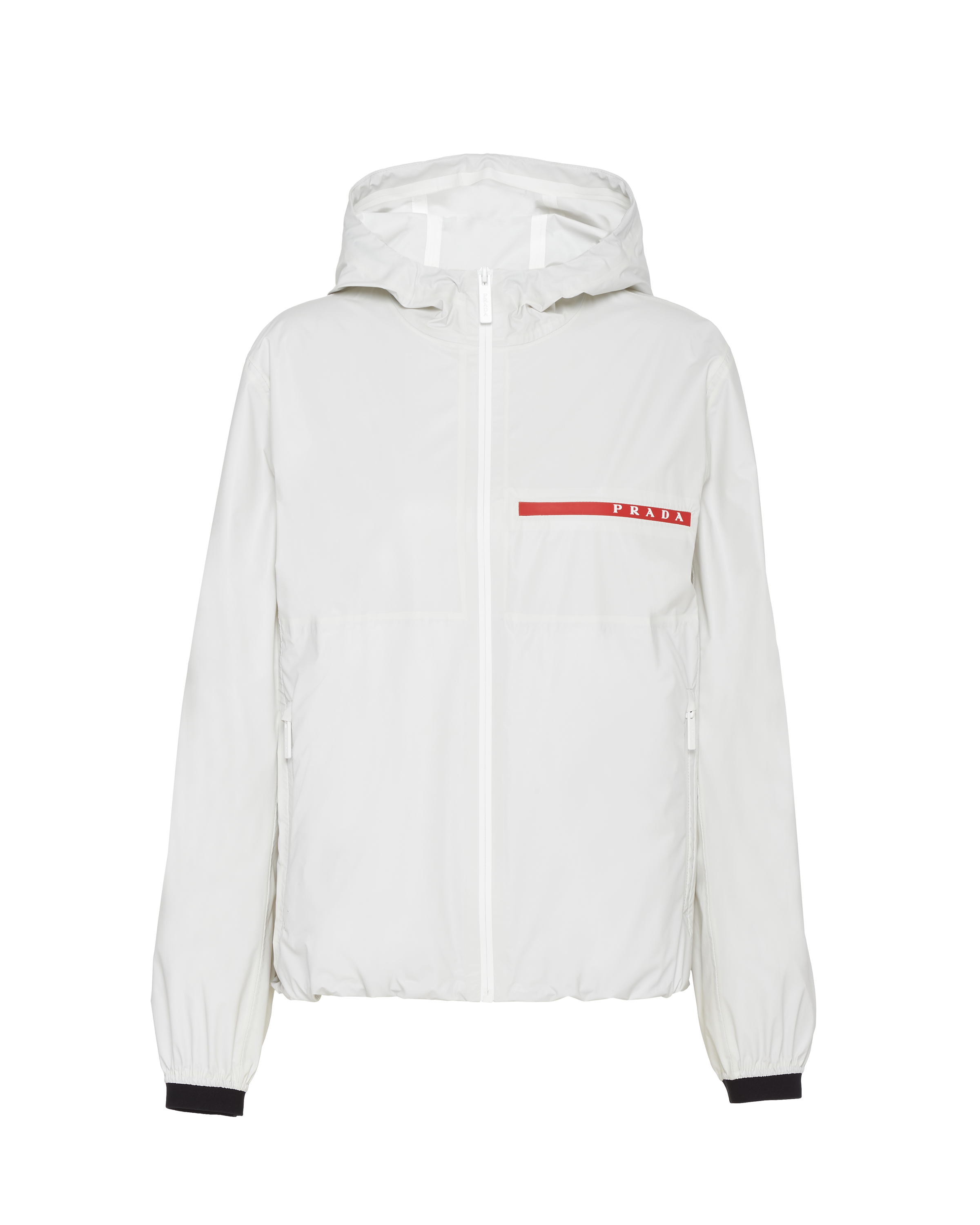Prada Light Re-Nylon Hooded Jacket - Chalk White | Editorialist