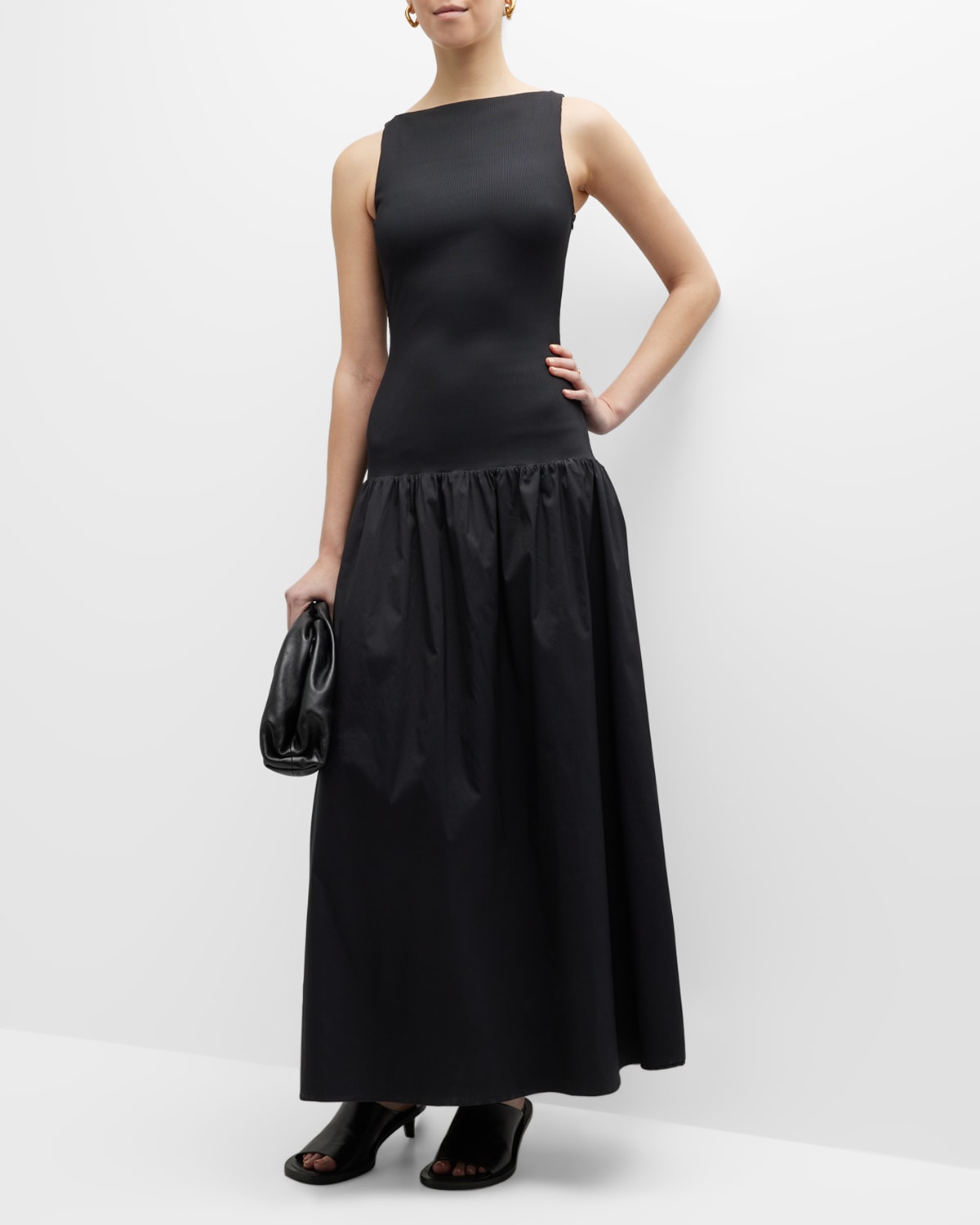 Anna Quan Juliana Drop-Waist Maxi Dress In Noir - 51% Off | Editorialist