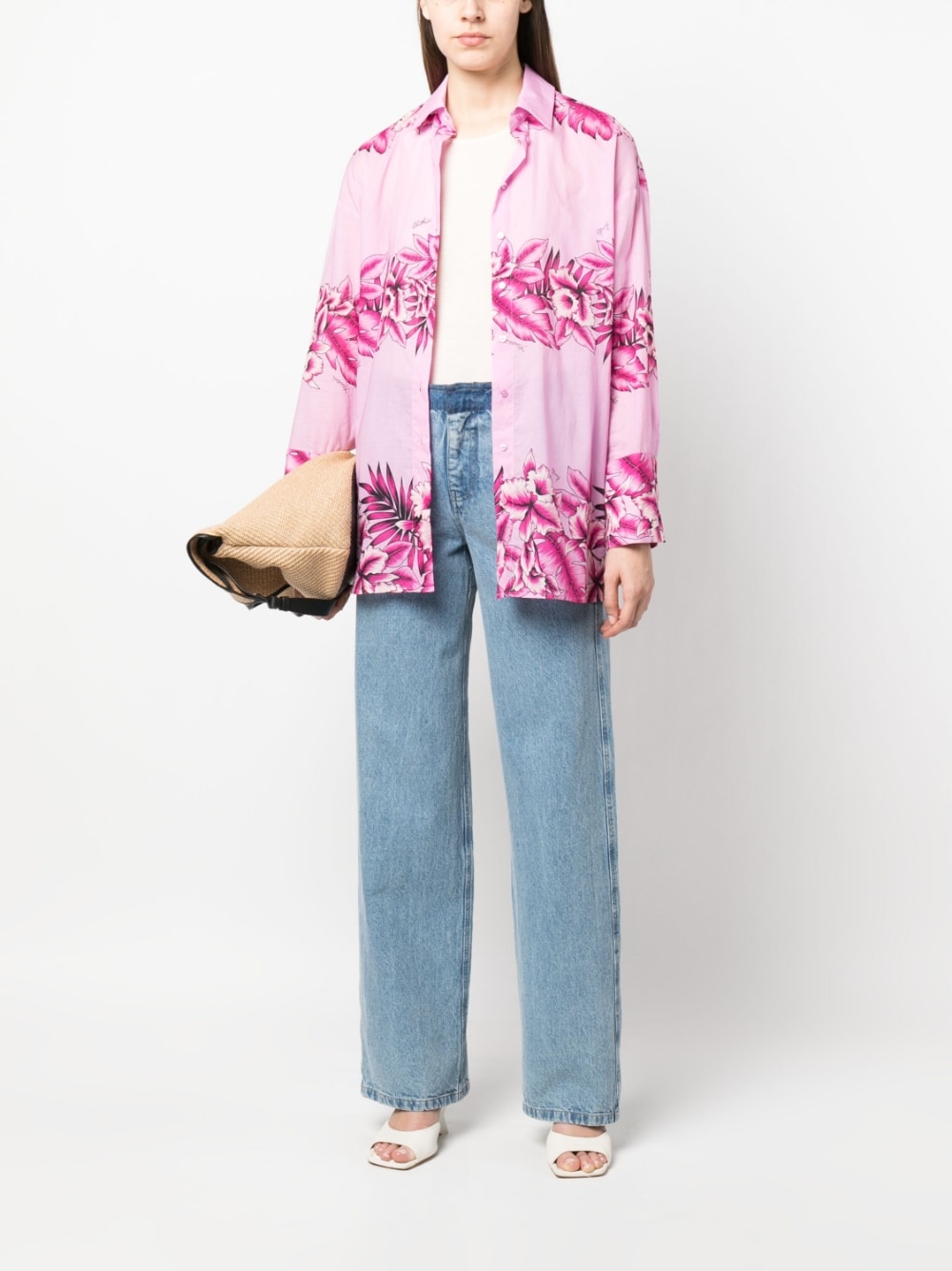 PINKO PINKO Floral-Print Cotton Shirt