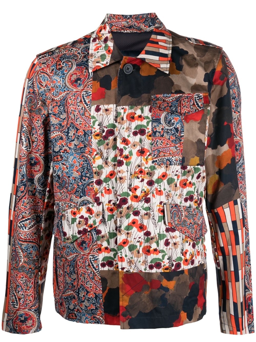 HERNO multi-print pattern shirt jacket