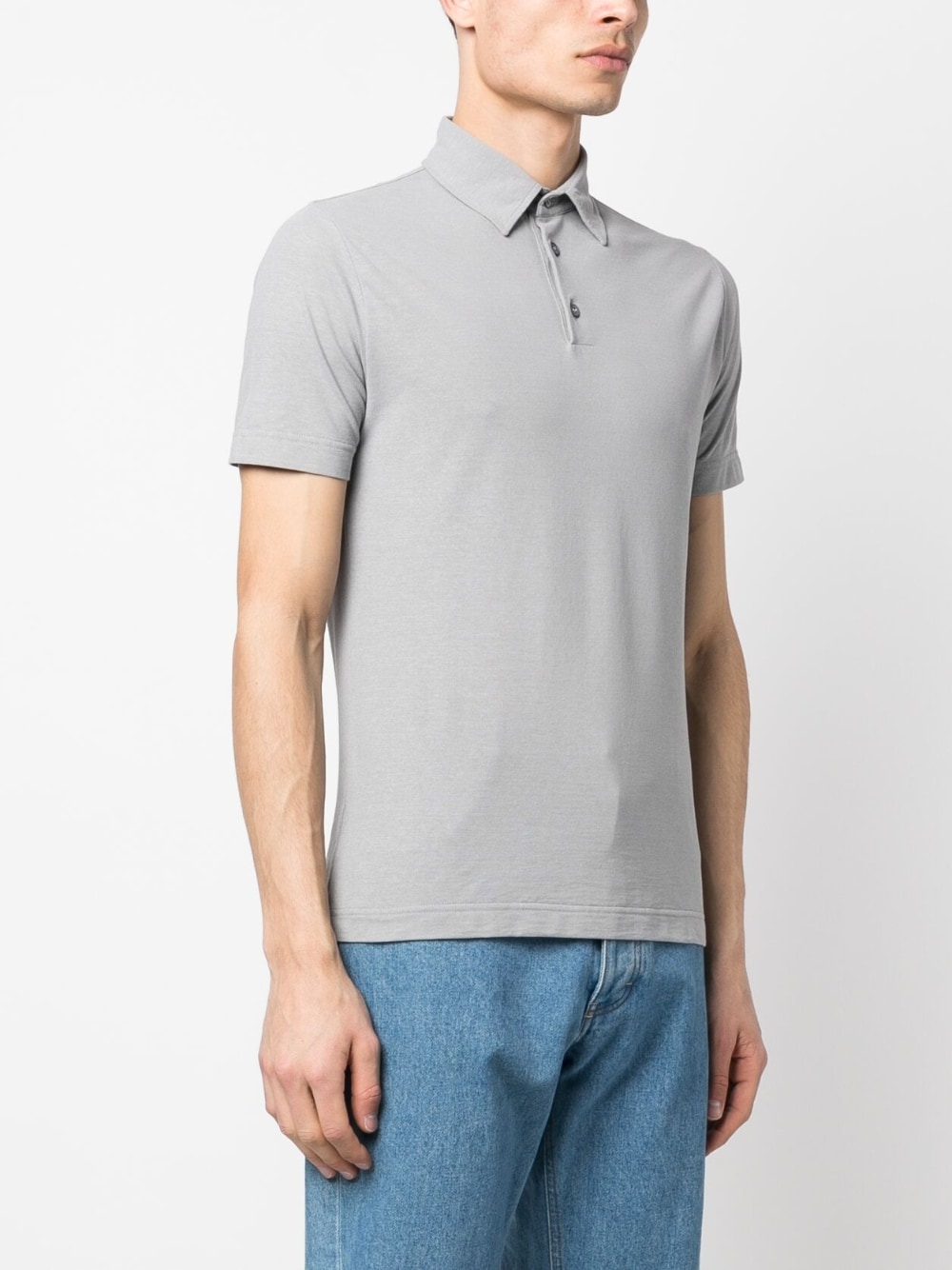 Zanone Ice Cotton Polo Shirt - Grey | Editorialist
