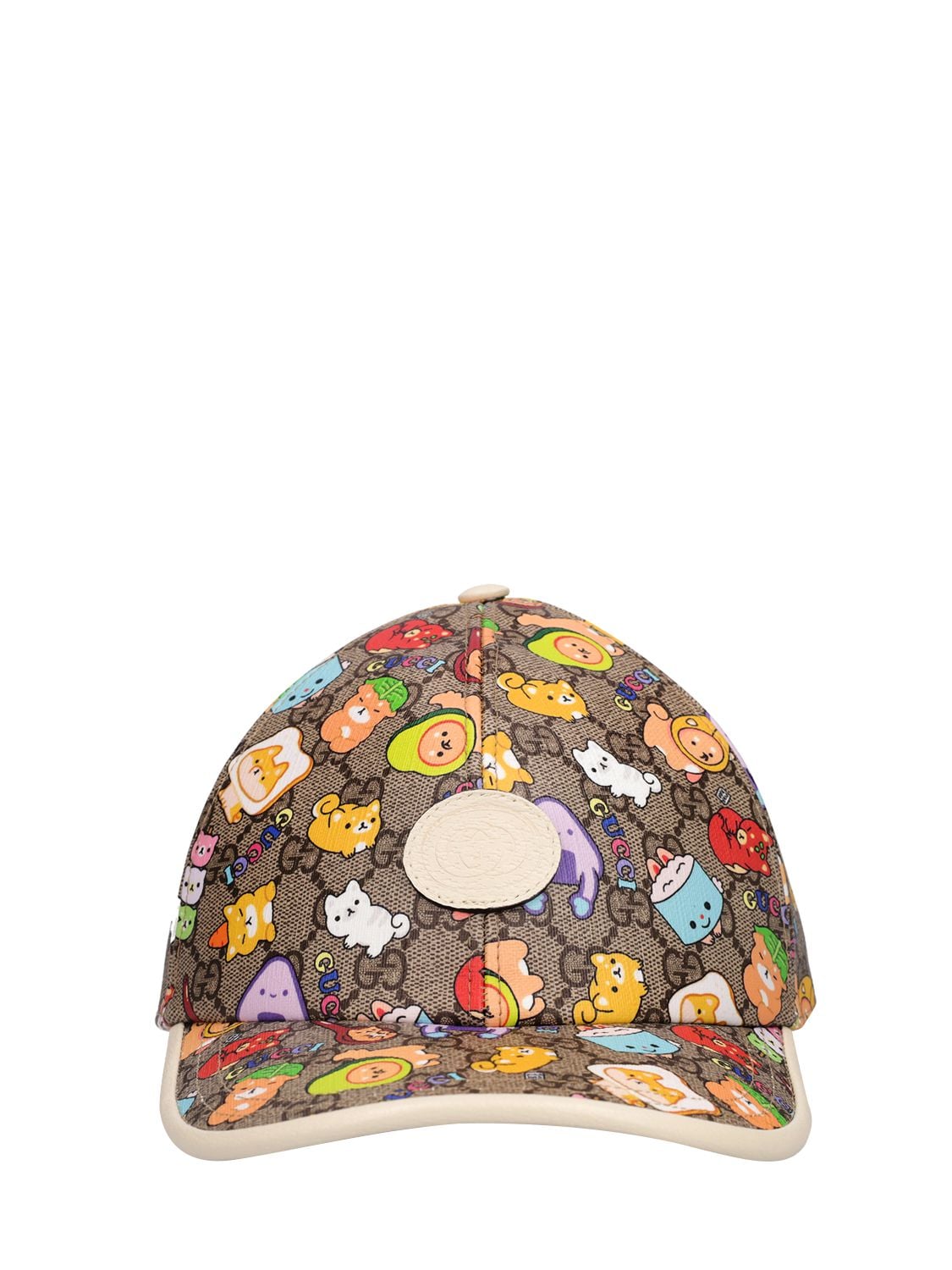 Gucci Kawaii Gg Animal Print Canvas Cap - Ebony,Multi  display picture 2