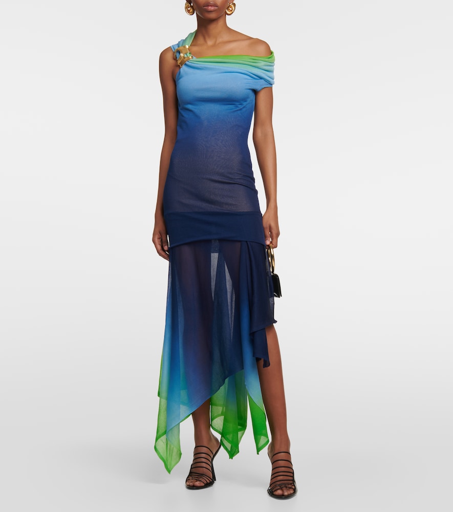 strapless open back dress Gilner Farrar | Indie Dress Silver Metallic Pleating main image 1