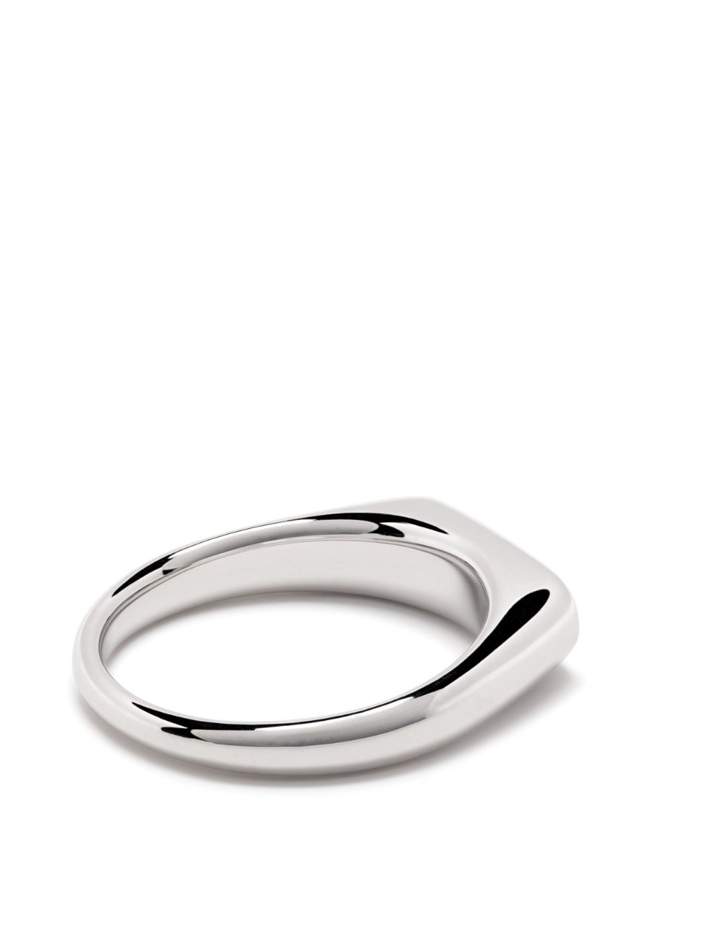 Tom Wood Sterling Mario Lapis Signet Ring - Silver Tom Wood Sterling Mario Lapis Signet Ring - Silver