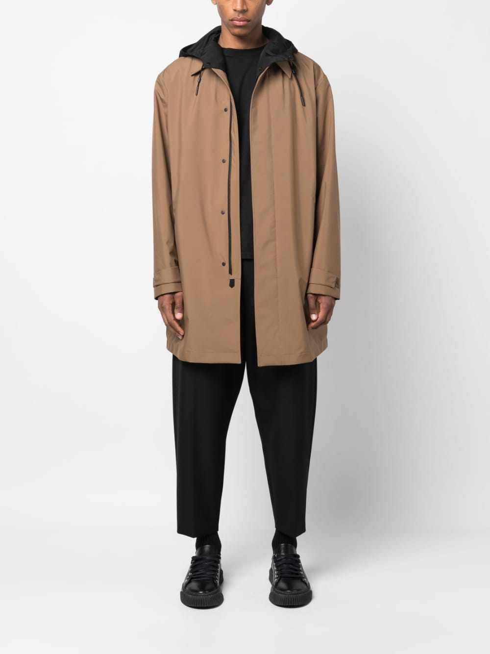 ZEGNA Zegna Long-Sleeve Hooded Raincoat