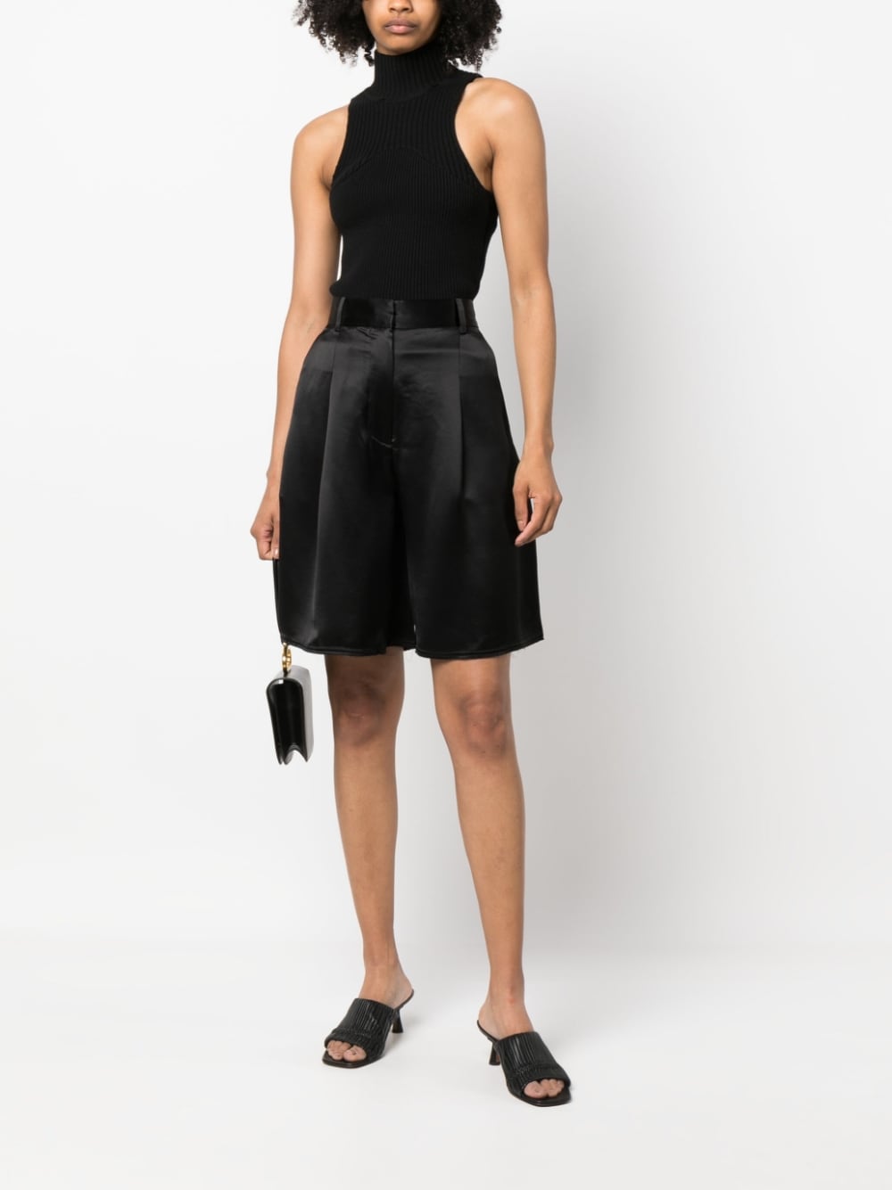 BY MALENE BIRGER By Malene Birger High-Waist Satin Shorts