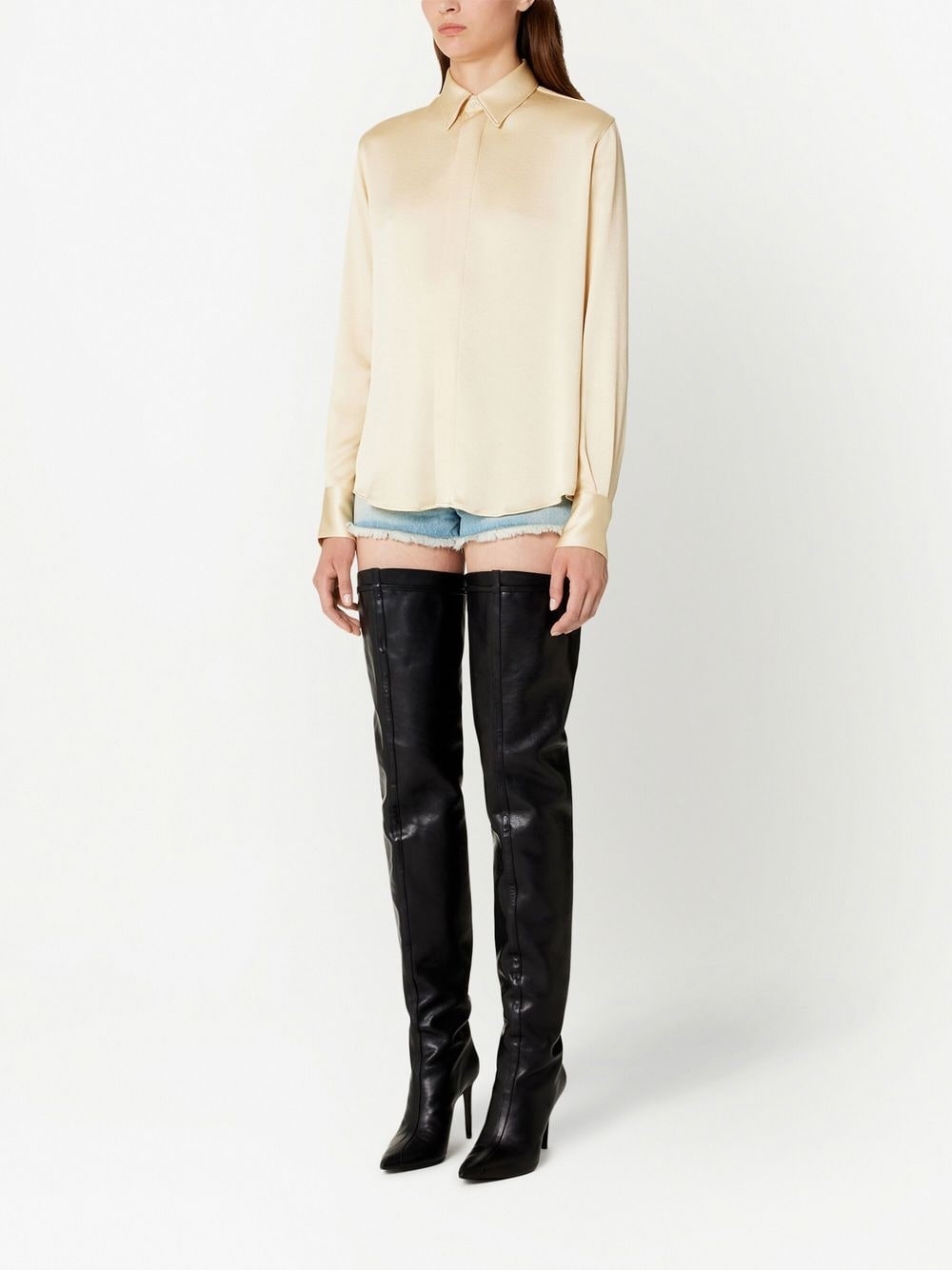 AMI AMI Paris Silk Finish Long-Sleeve Shirt
