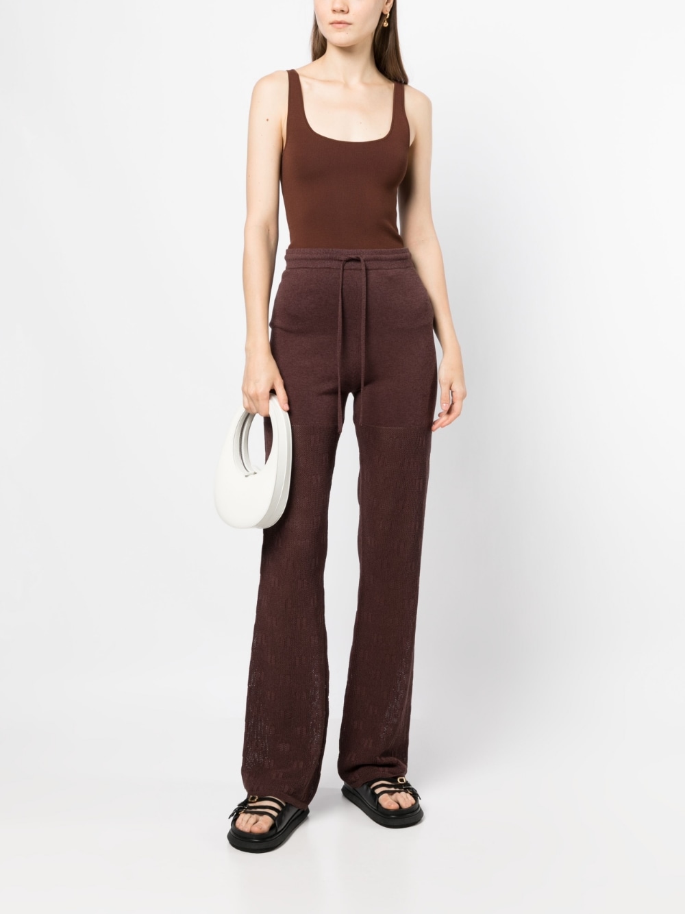 NANUSHKA Nanushka Logo-Knit Crochet Trousers