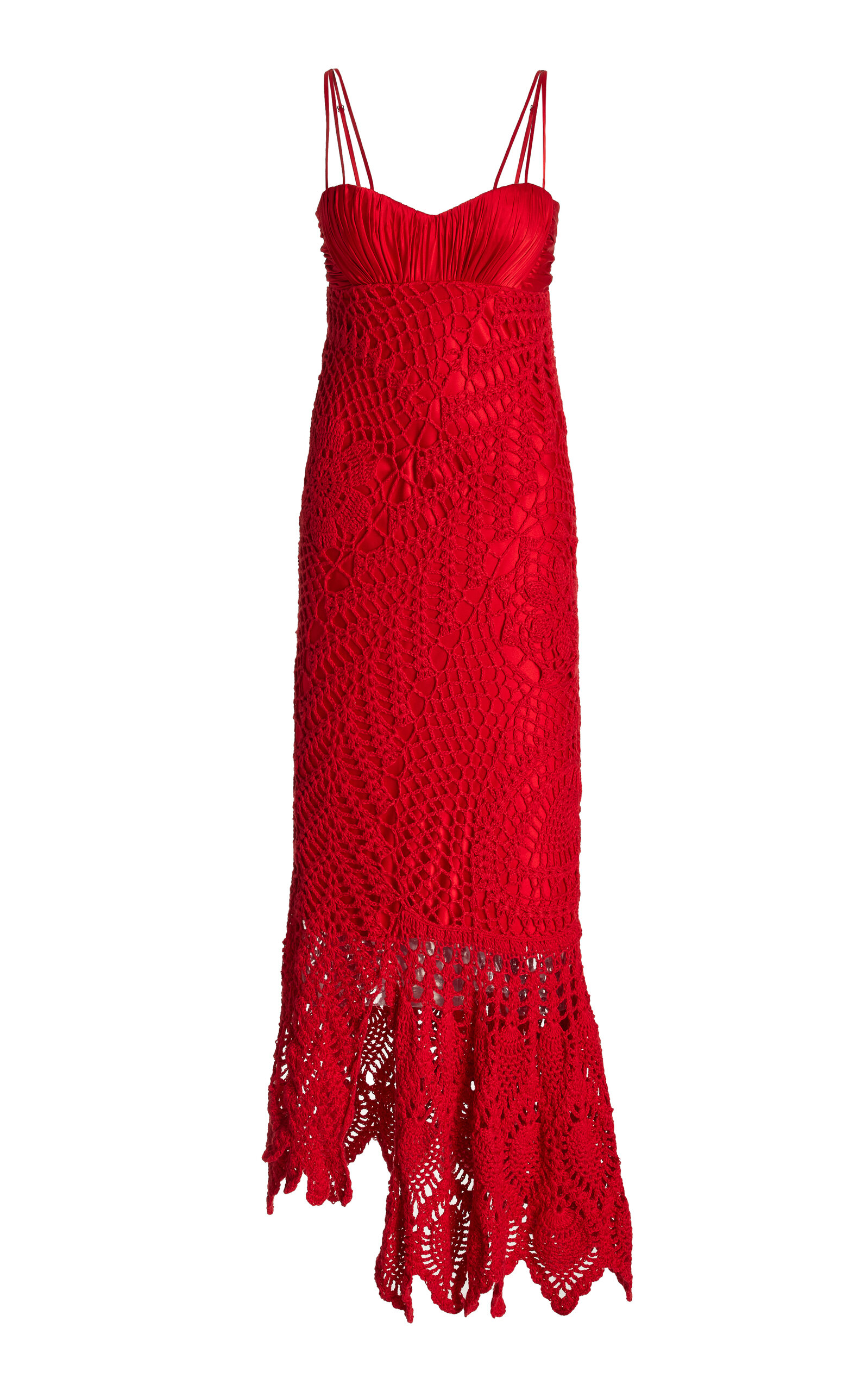 alejandra alonso rojas crochet dress Bustier Maxi Us 2 In Red - 70% Off Size:Mom S 5561055526 RSH-10.02.25 Hollywood Fashion Secrets Hem Floral maxi impeccable tailoring