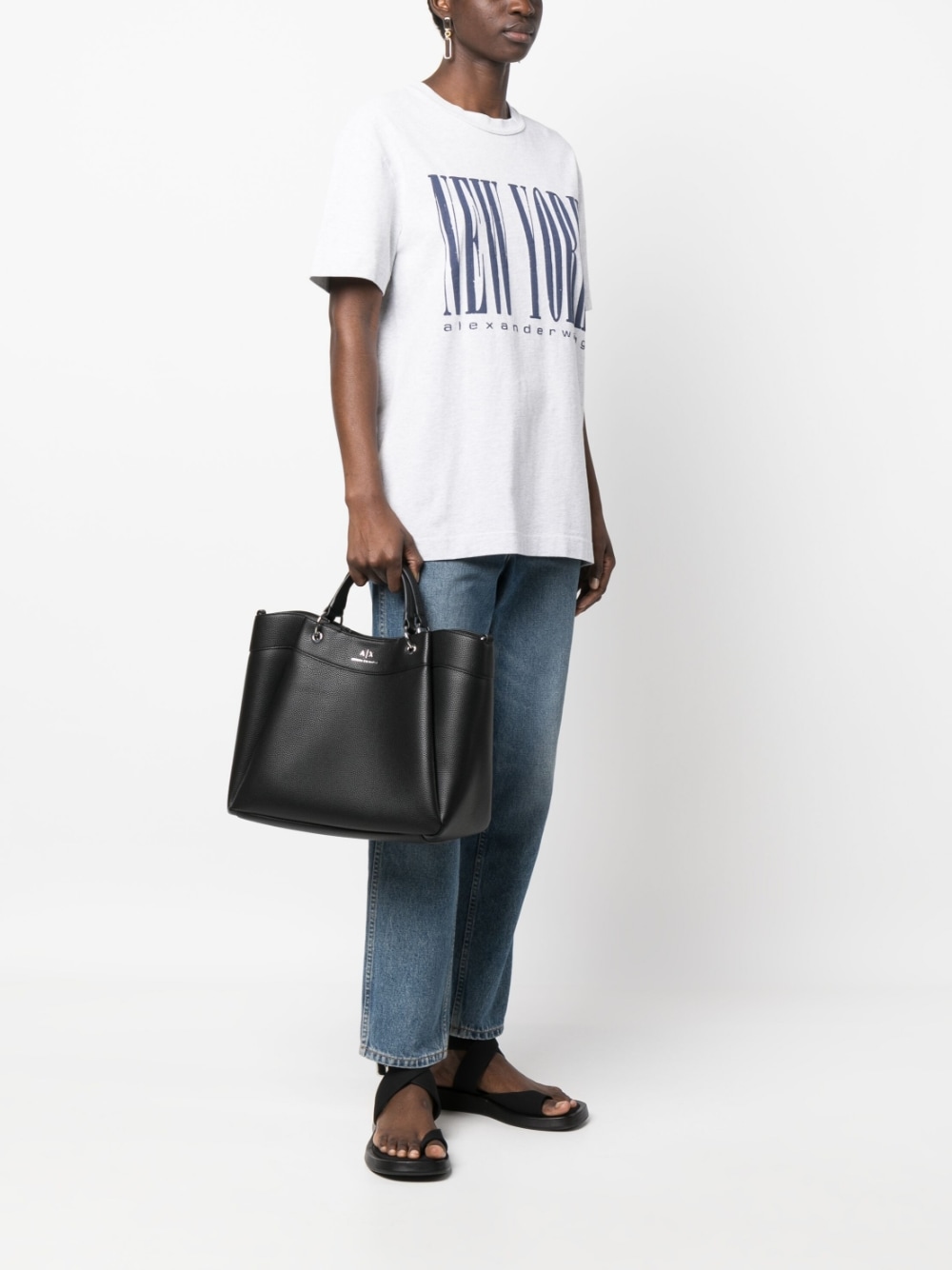 ARMANI EXCHANGE Armani Exchange Logo-Stamp Tote Bag