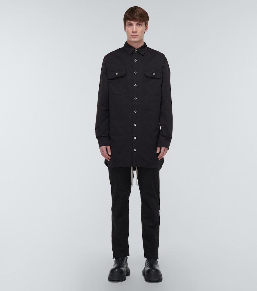 RICK OWENS cotton-blend poplin overshirt
