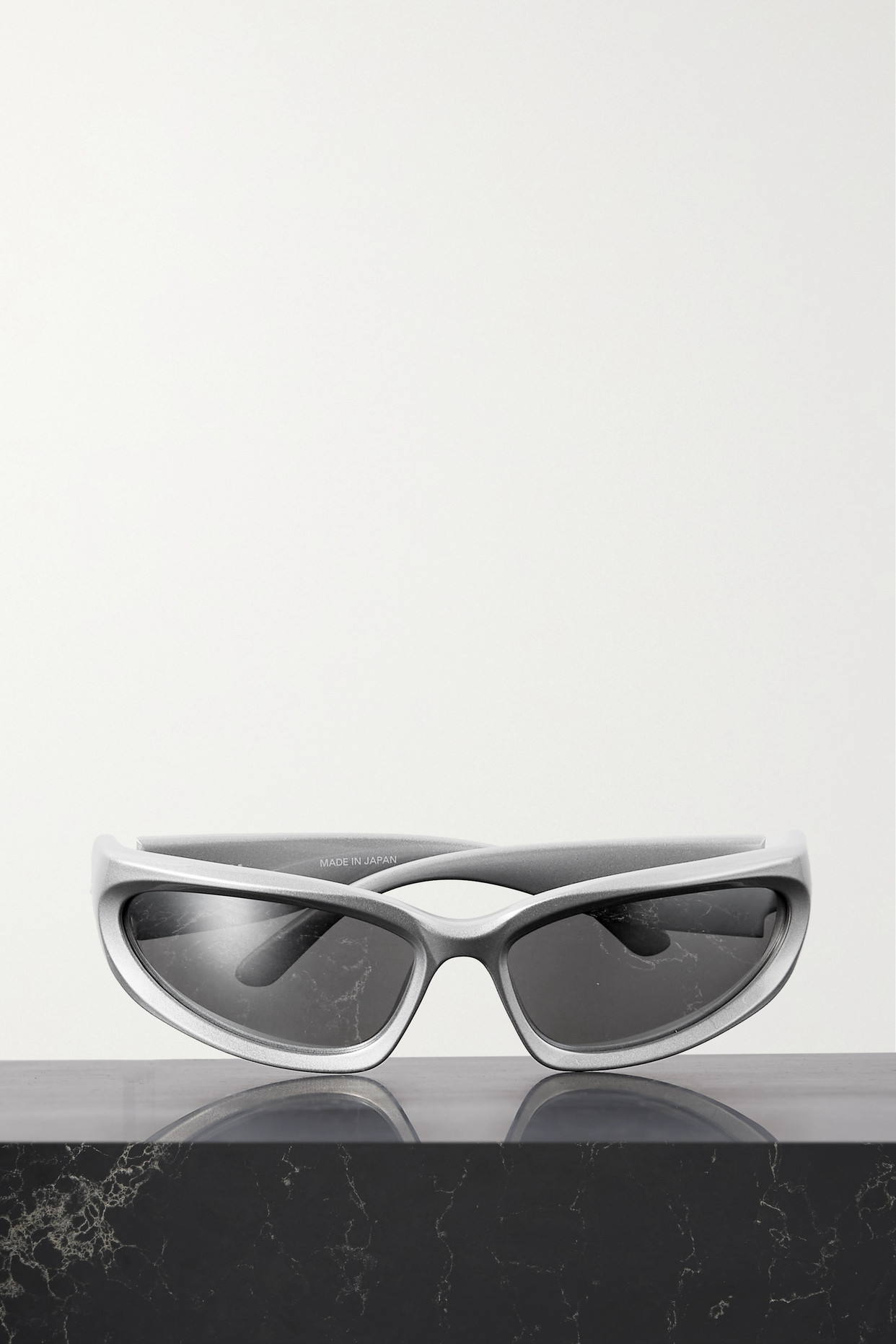 Balenciaga Swift Oval-Frame Acetate Sunglasses In Silver - 50% Off