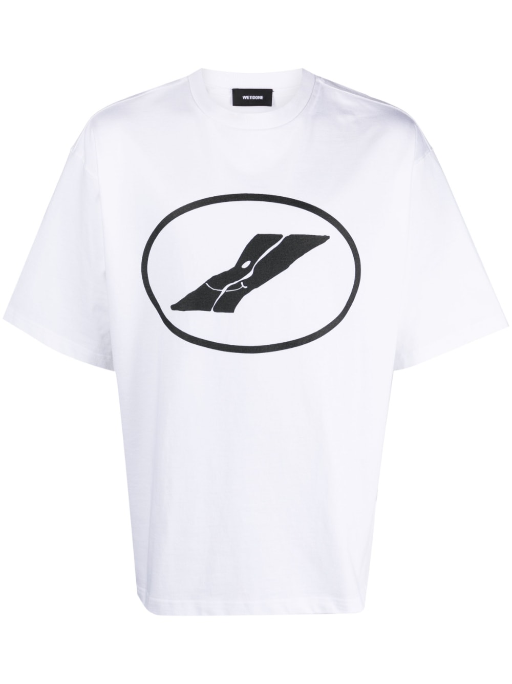 WE11DONE Logo-Print Cotton T-Shirt