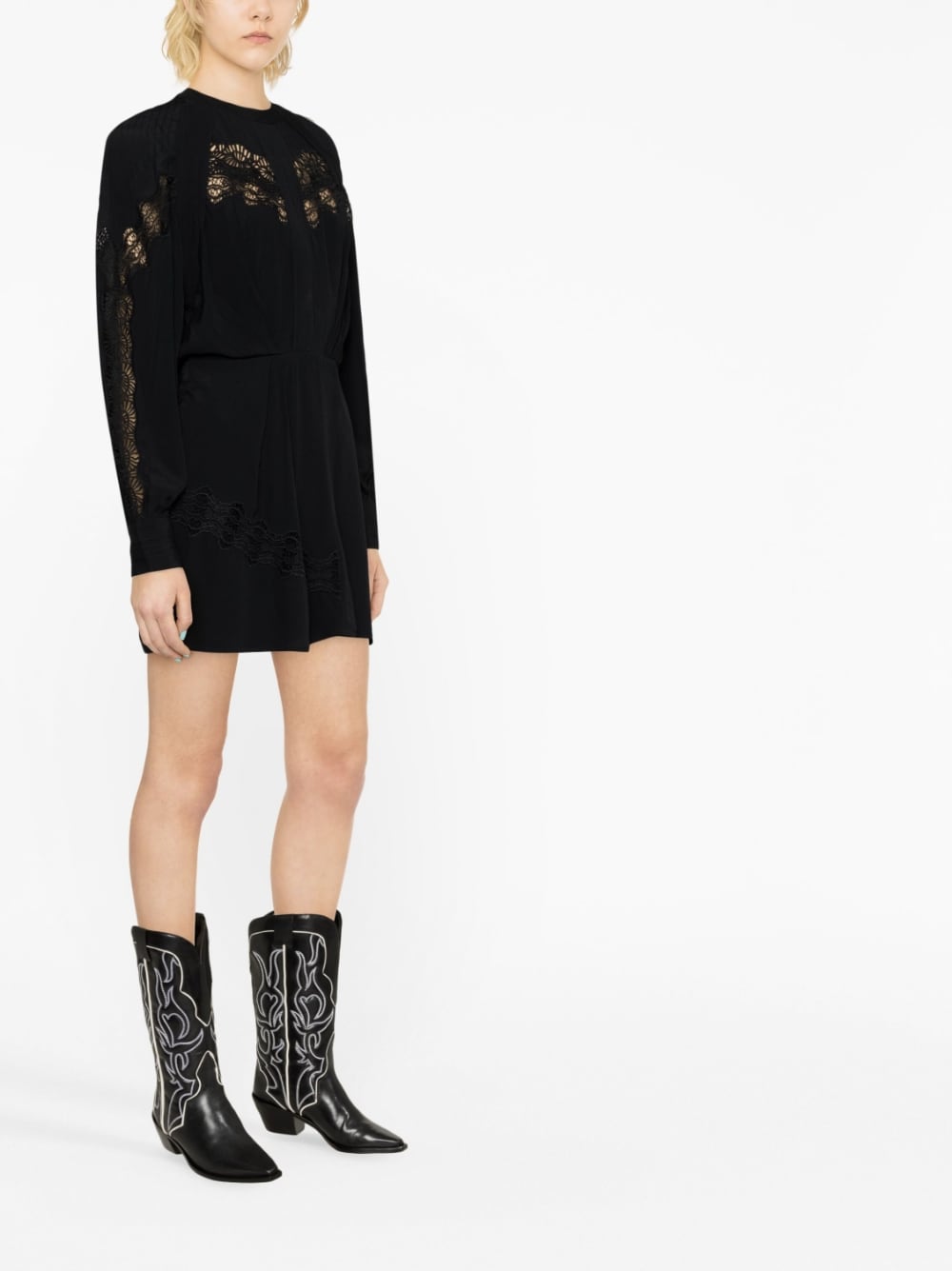 IRO PARIS IRO Belinda Lace-Trim Mini Dress