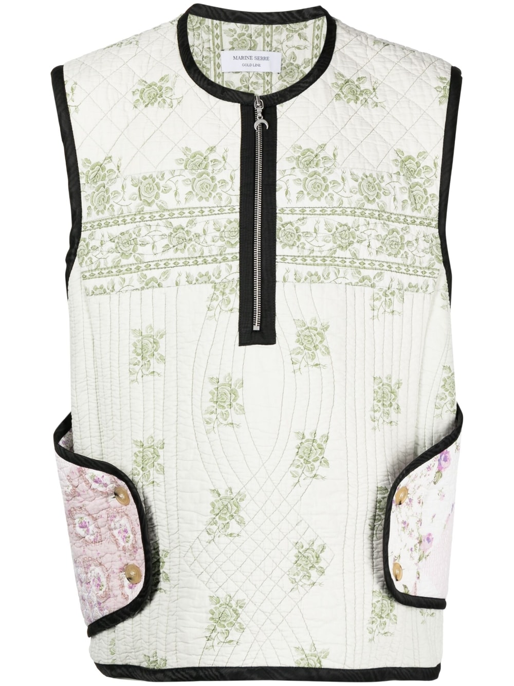 MARINE SERRE Marine Serre Floral-Print Quilted Gilet