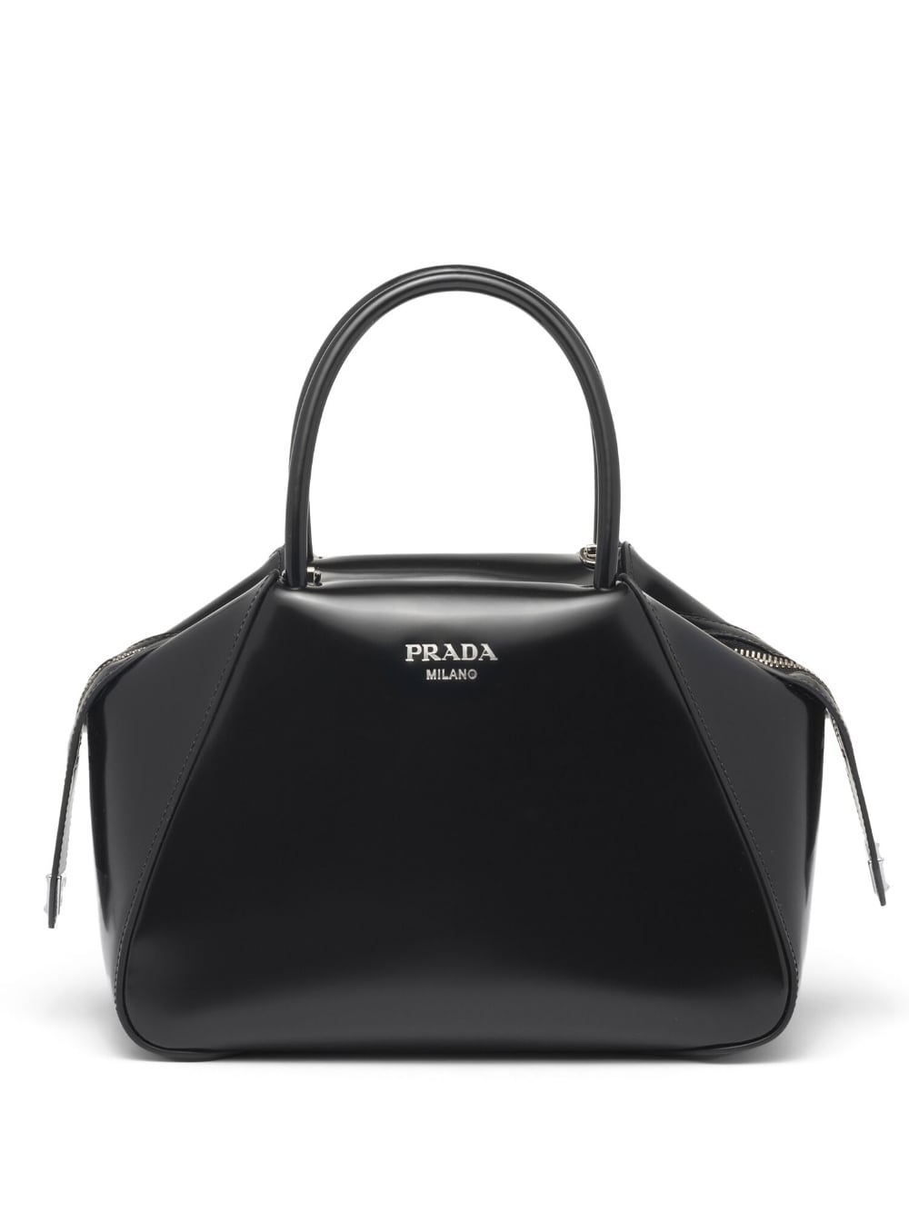 Prada Small Brushed Leather Supernova Handbag - Black Prada Small Brushed Leather Supernova Handbag - Black