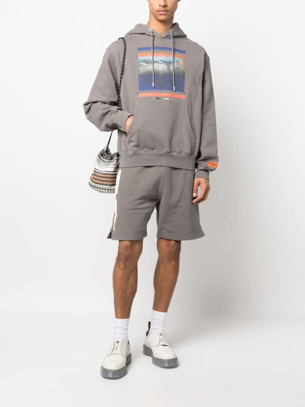 HERON PRESTON Heron Preston Logo-Print Track Shorts