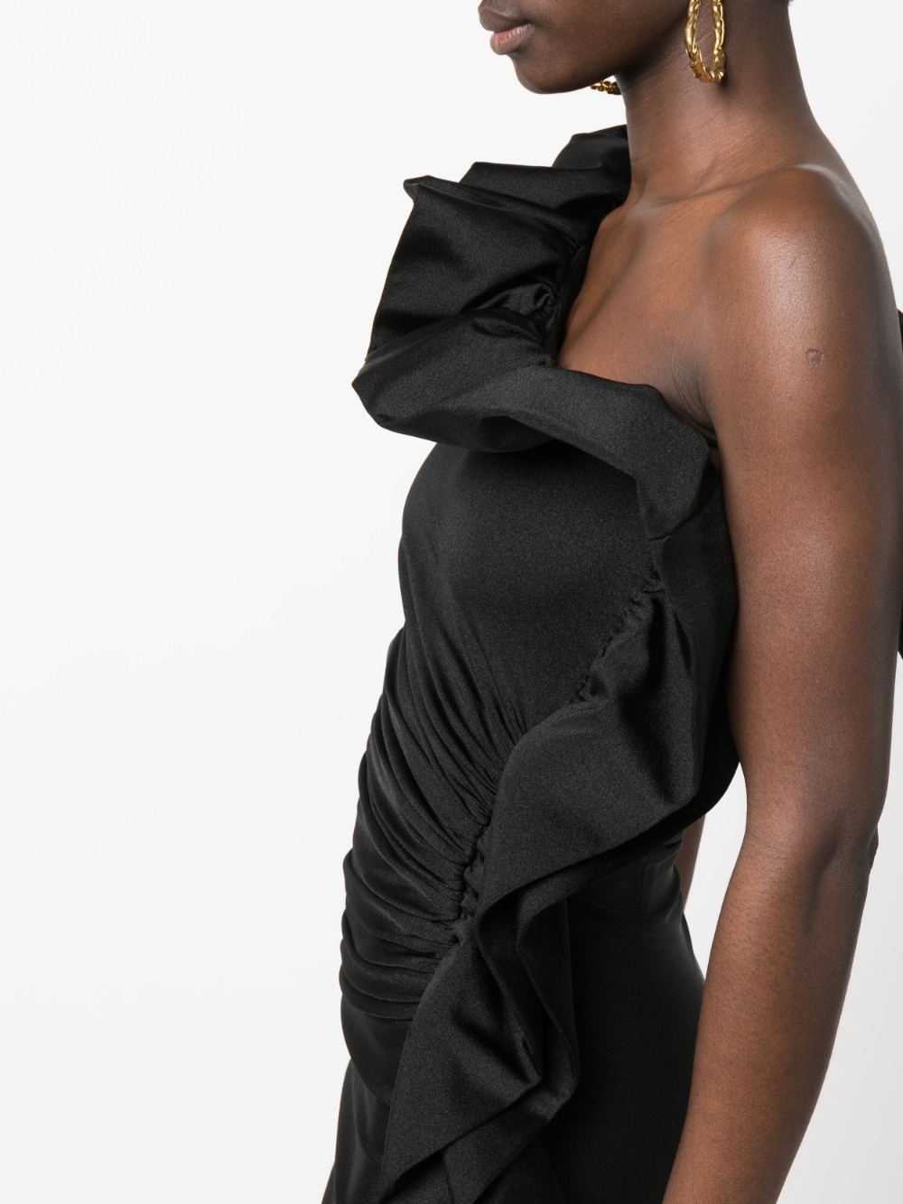 maeve ruffled one shoulder mini dress Maeve Ruffled One-Shoulder Mini Dress