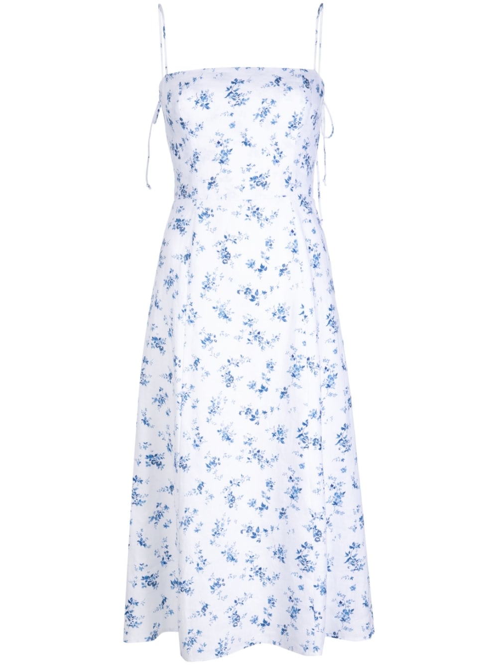 Reformation Christen Floral-Print Linen Dress In White - 30% Off | Editorialist Reformation Christen Floral-Print Linen Dress In White - 30% Off | Editorialist
