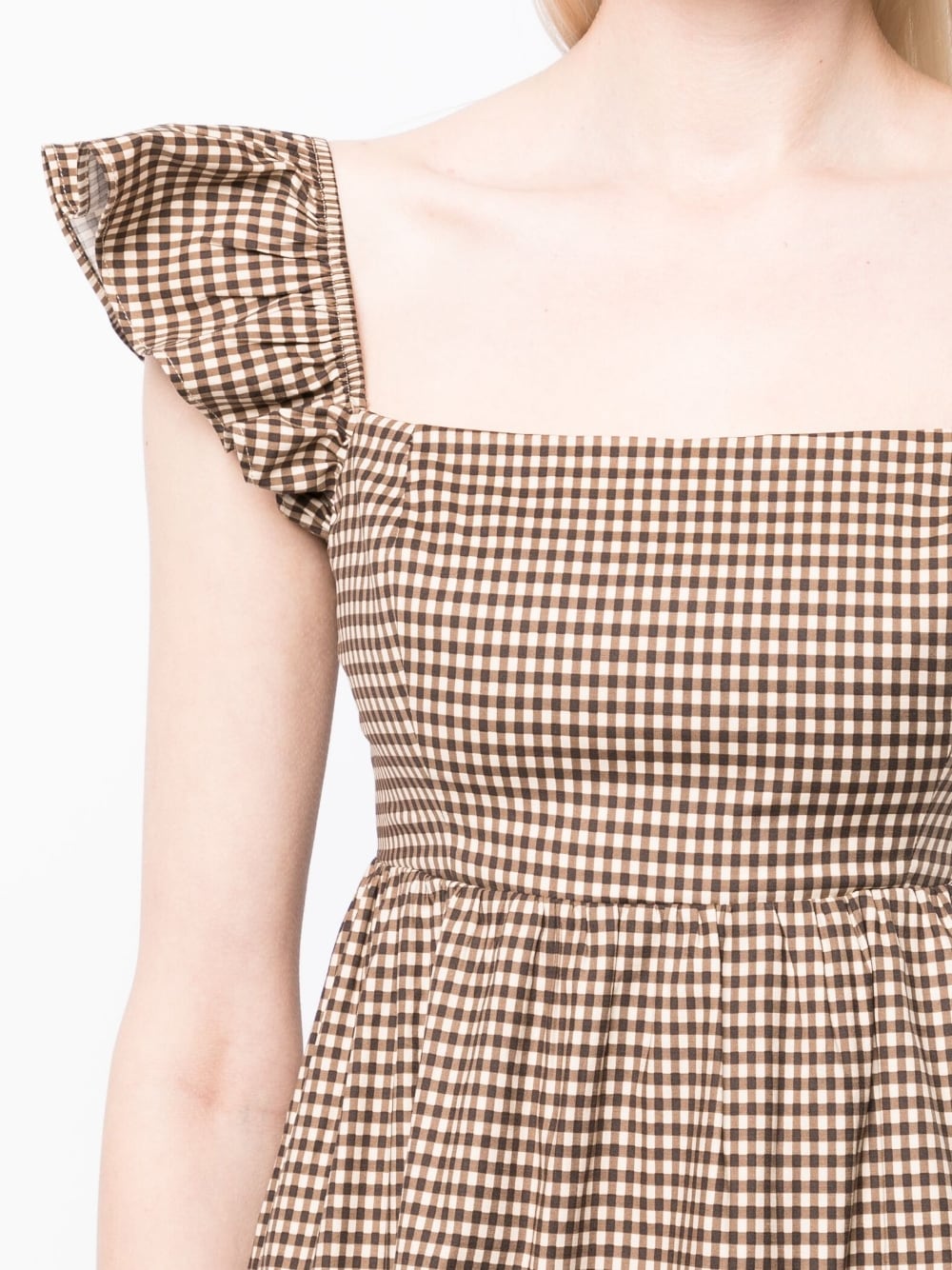 reformation brown checkered dress Jeune Dress by Reformation