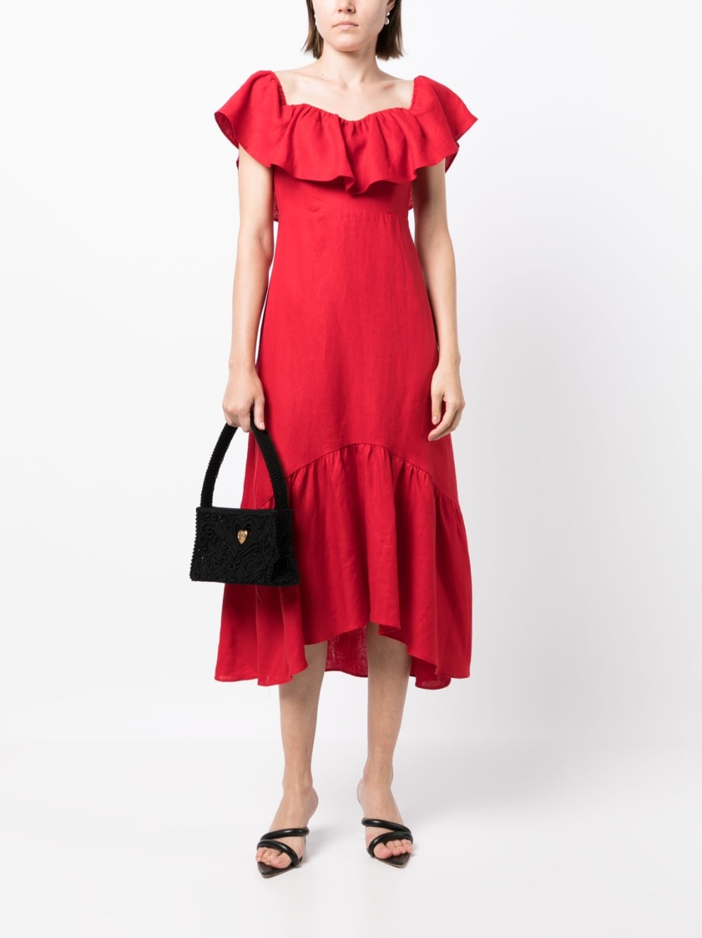 Reformation Baela Fluted Linen Dress In Red - 65% Off | Editorialist Reformation Baela Fluted Linen Dress In Red - 65% Off | Editorialist