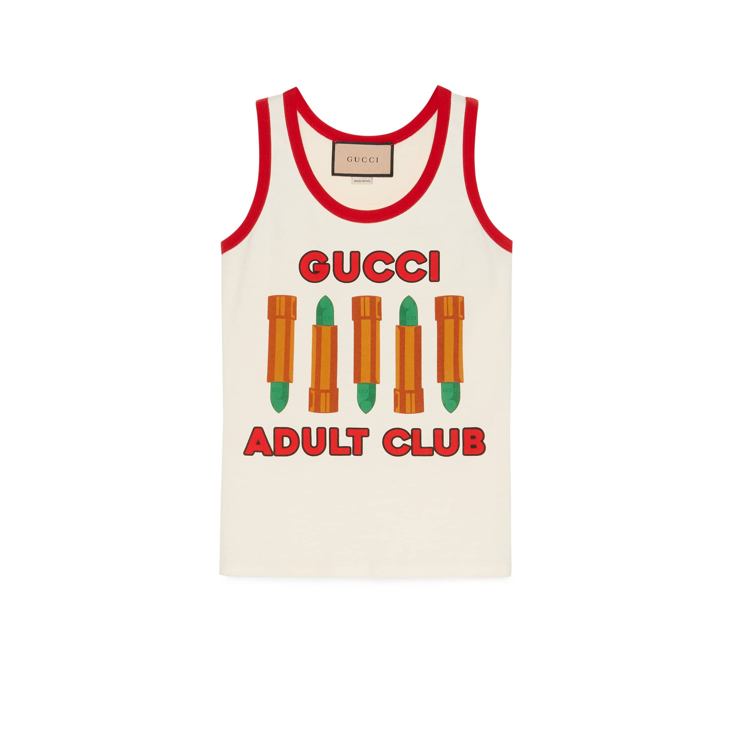 Gucci Adult Club' Cotton Tank Top - White | Editorialist