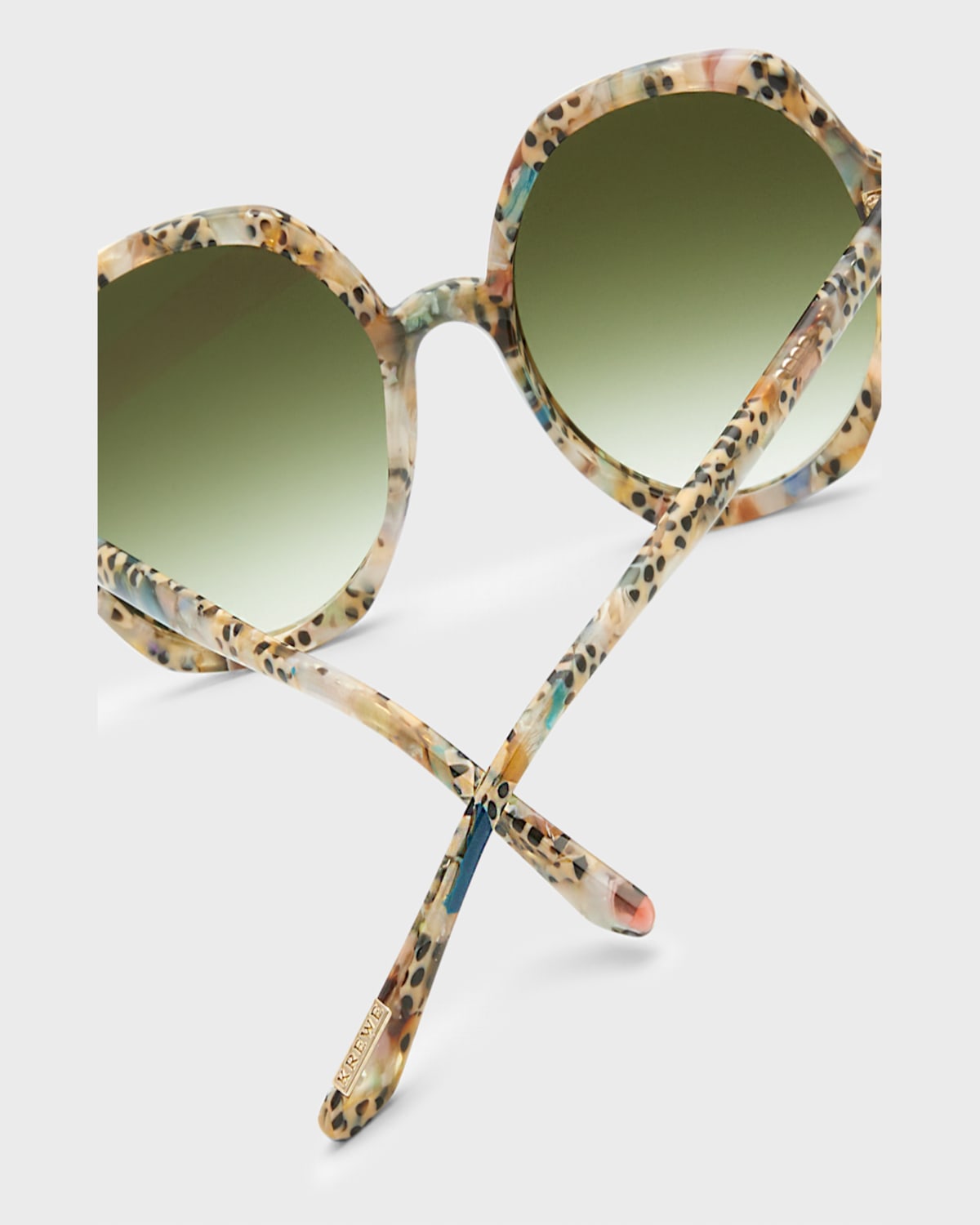Krewe Sophia Round Multi-Color Acetate Sunglasses - Poppy  display picture 1