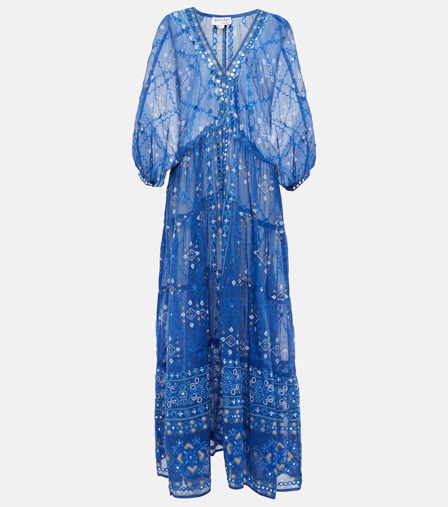 knee length dresses for ladies Powder Blue & Royal Blue Maxi Dress Size 4 / Blue main image 0