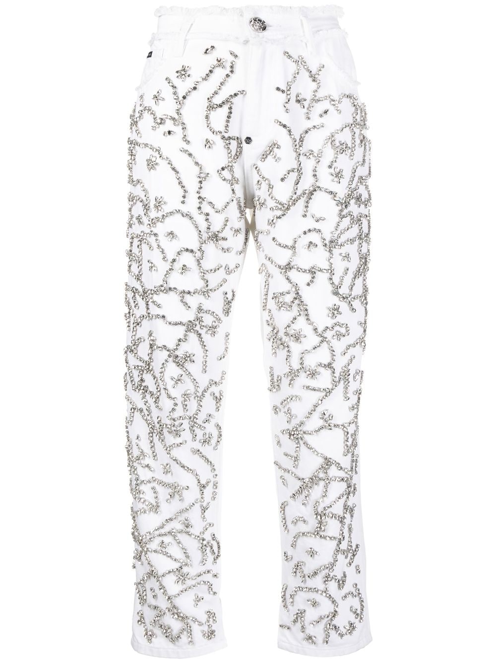 PHILIPP PLEIN Philipp Plein Crystal-Embellished Straight Leg Jeans