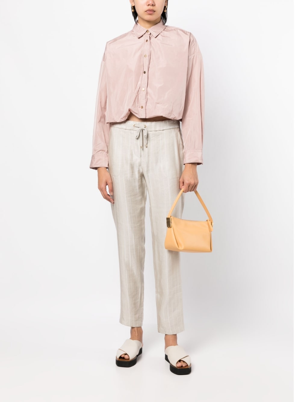 LORENA ANTONIAZZI Lorena Antoniazzi Striped Slim-Cut Trousers