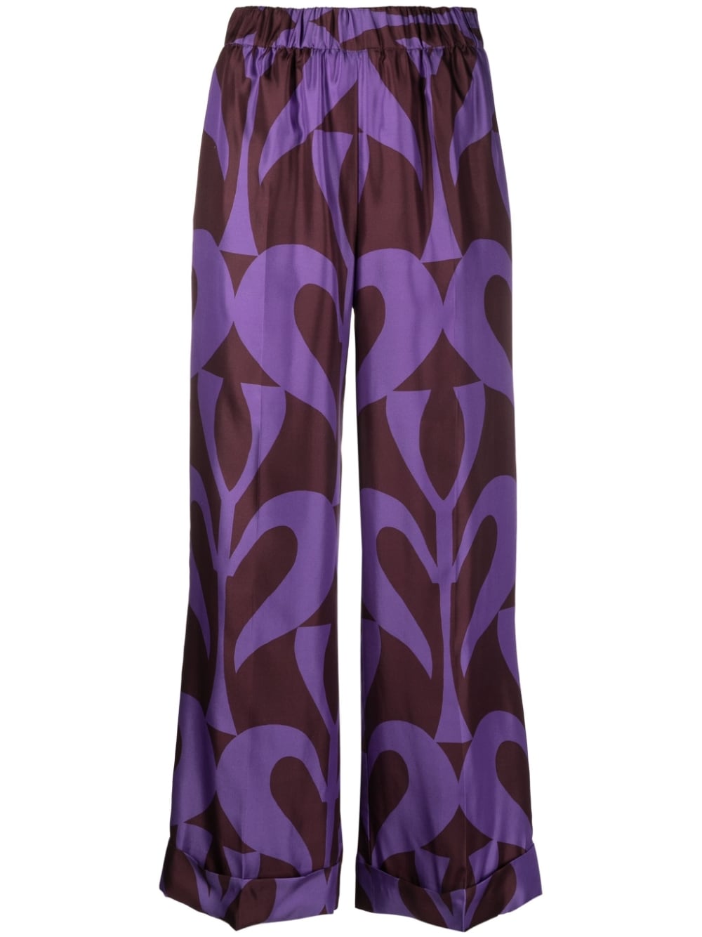 P.A.R.O.S.H Graphic-Print High-Waisted Trousers