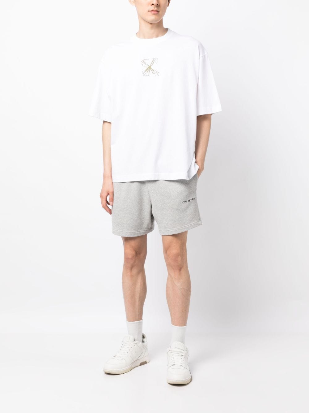 OFF-WHITE Off-White Logo-Print Track Shorts
